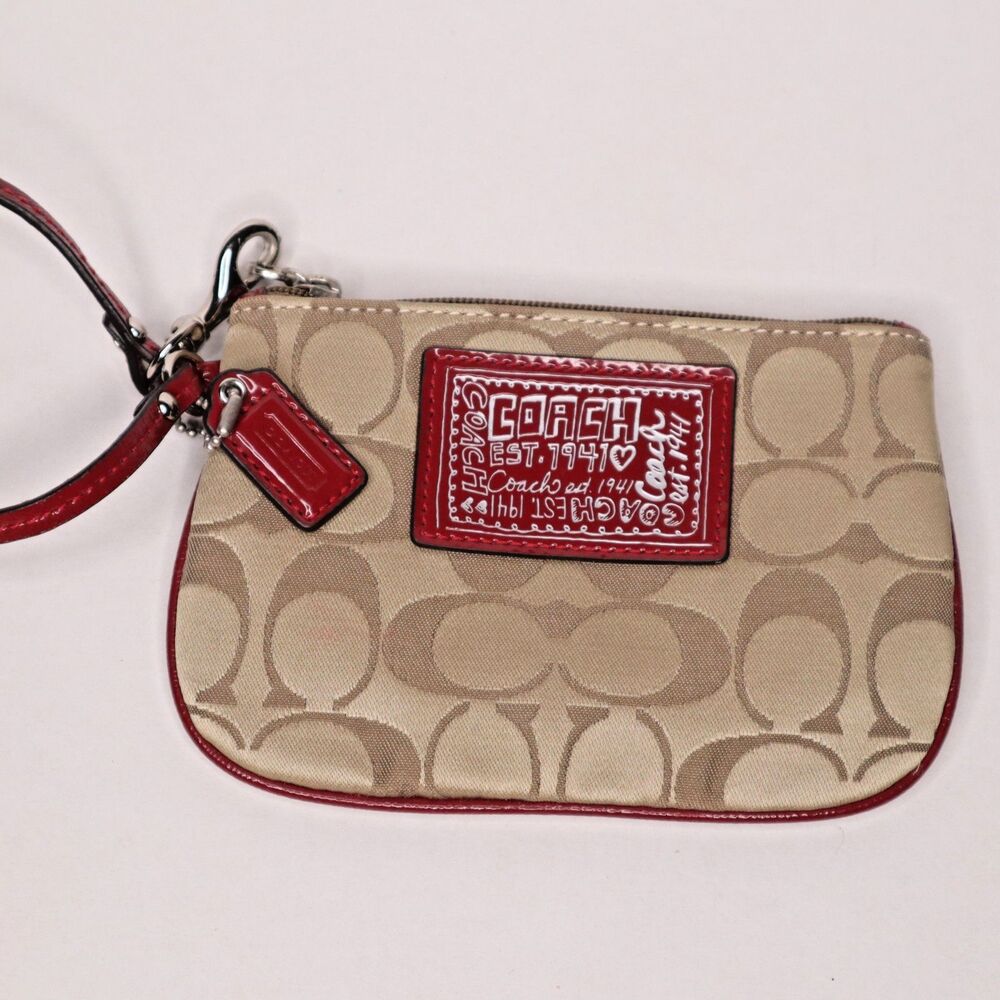 Vintage Coach Poppy Signature Jacquard Monogram Wrist… - Gem